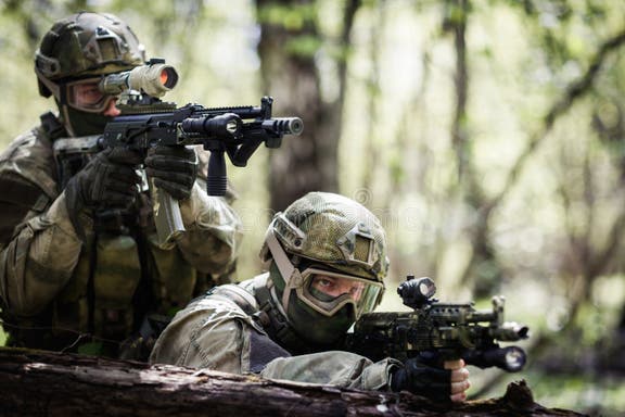 Two Snipers on Military Operation Stock Image - Image of combat ...