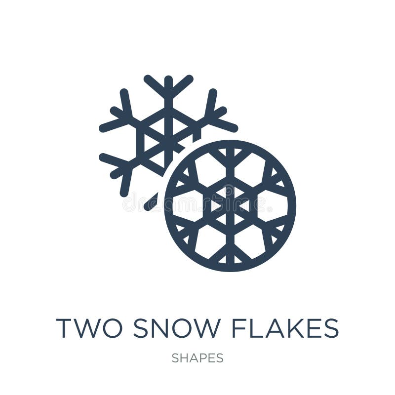 Two Snow Flakes Icon in Trendy Design Style. Two Snow Flakes Icon ...
