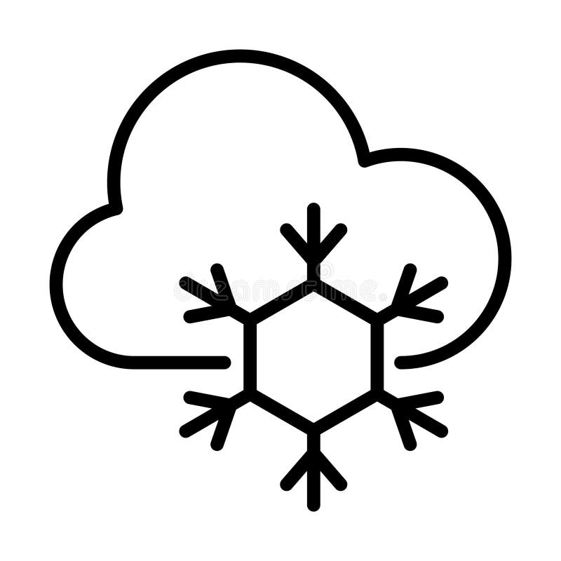 Two Snowflakes Icon for Freezing Weather Stock Vector - Illustration of ...