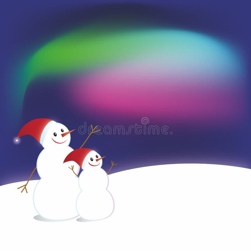 Two snowman stock illustration. Illustration of christmas - 45368483