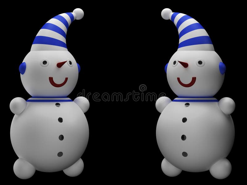 Two snowmen stock illustration. Illustration of party - 21633868