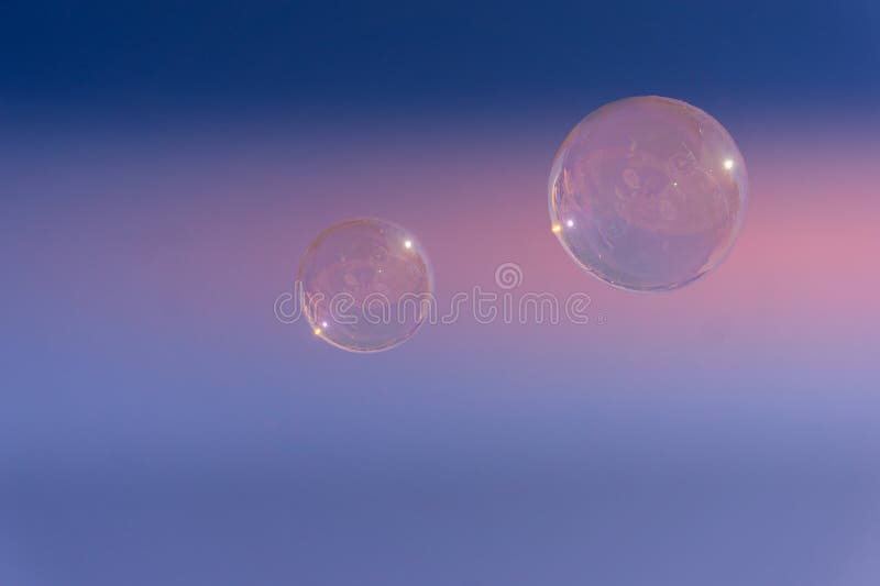 Soap Bubbles Against a Golden Hour Sky Stock Image - Image of play ...