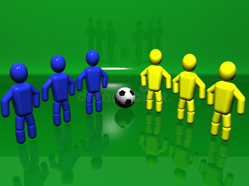 Two soccer teams stock illustration. Illustration of football - 6084734