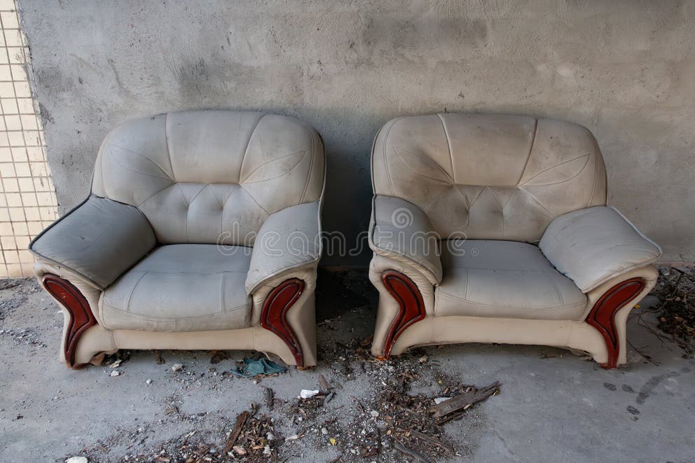 Two Sofa Horizontal Composition Stock Image - Image of couch, abandoned ...