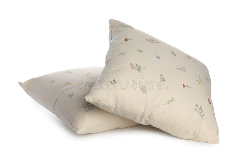 Two Soft Light Pillows Isolated on White Stock Image - Image of beautiful, clean: 384447937