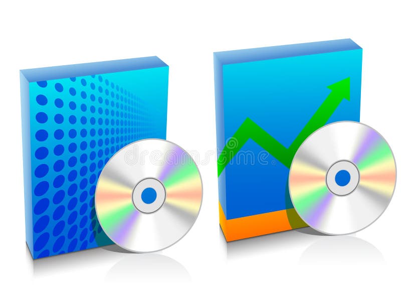 Box with medical software stock vector. Illustration of disk - 11671647