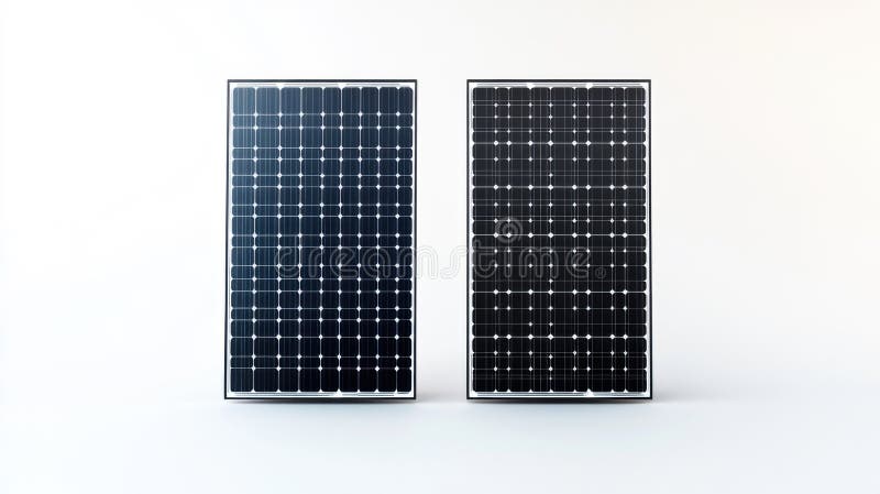 Two Solar Panels Against a Neutral Background Highlighting Sustainable ...