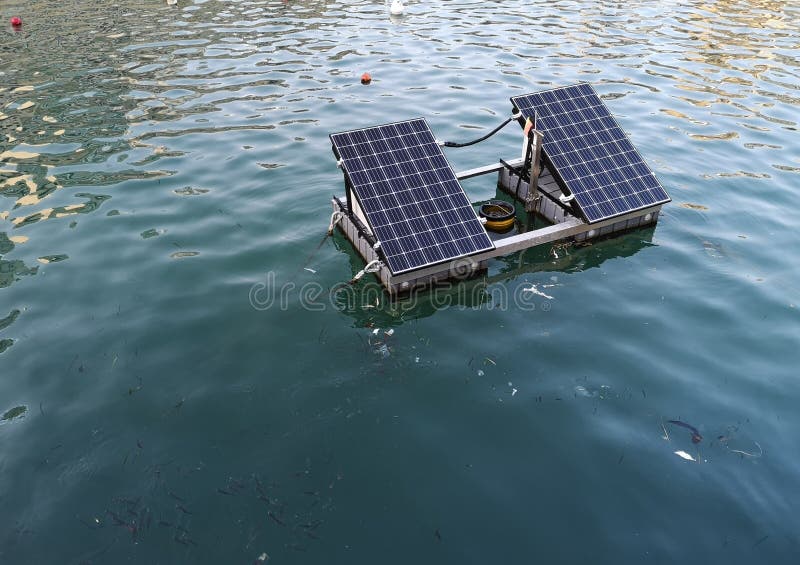 Solar panels by sea stock image. Image of photovoltaic - 24635199