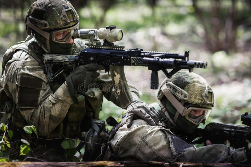 Two Soldiers in Military Operation Stock Image - Image of recruit ...