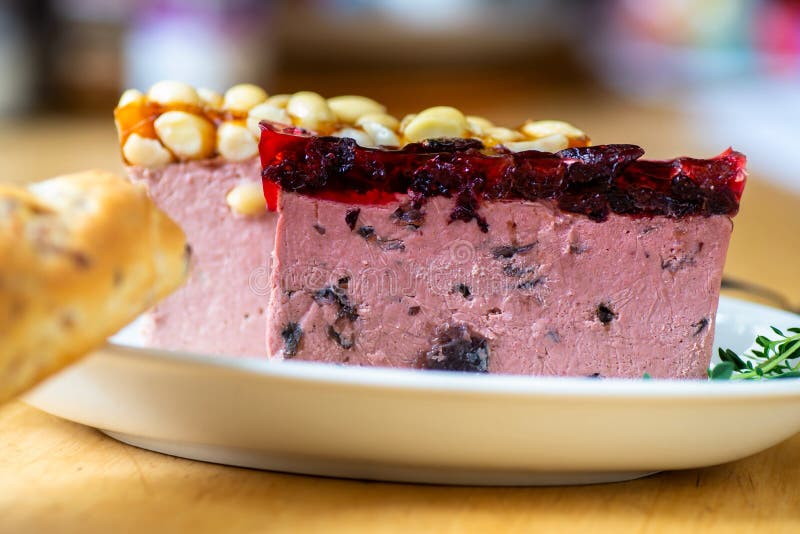 Two sorts of pate on plate stock image. Image of food - 145881697