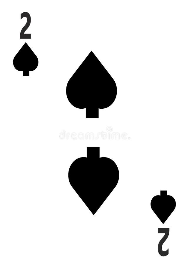 Two of Spades Card Square Flat Multi Colored Icons Stock Illustration ...