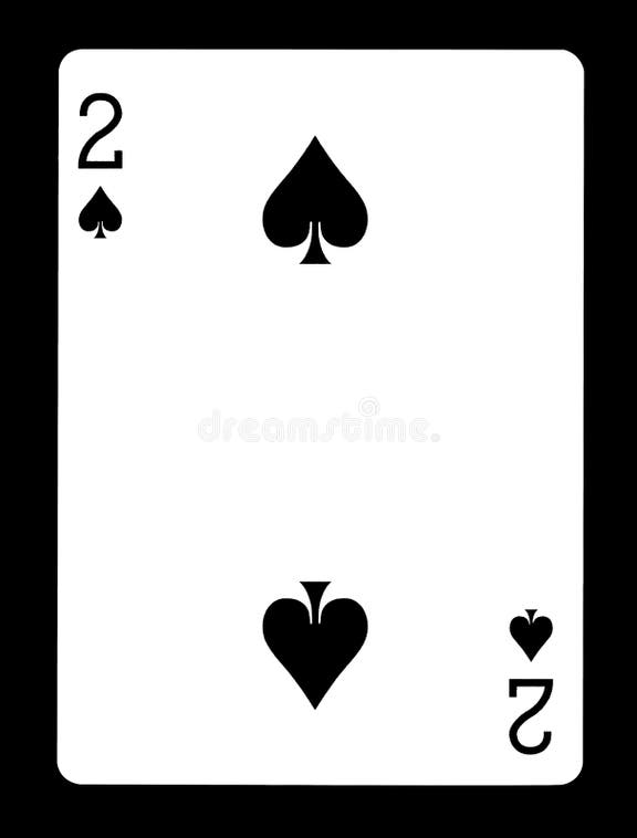 Two of Spades Playing Card, Stock Photo - Image of vertical, frontal ...