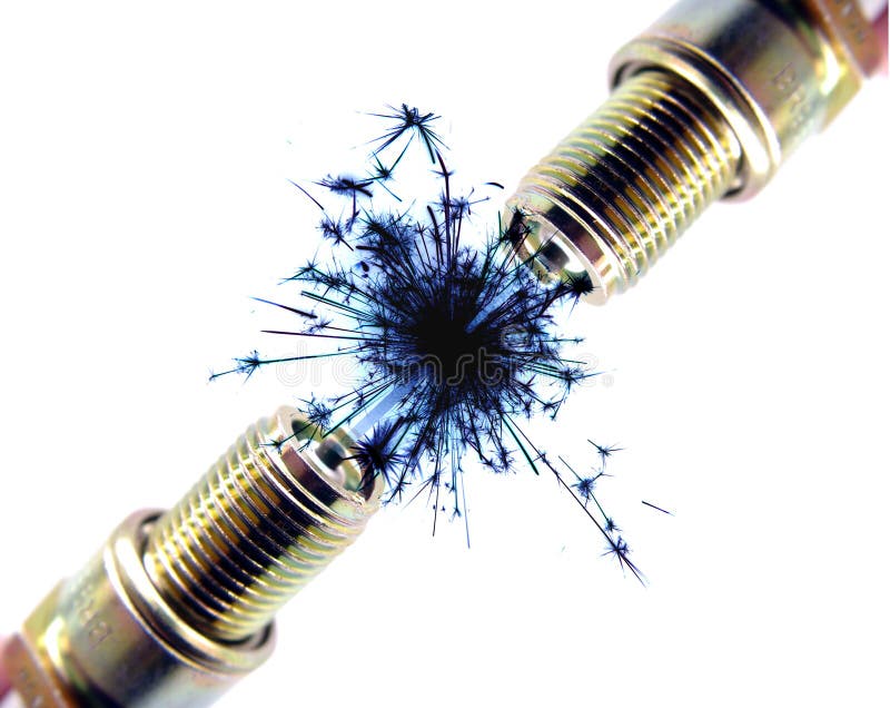 Two Sparkplugs together stock image. Image of tools, light - 310647