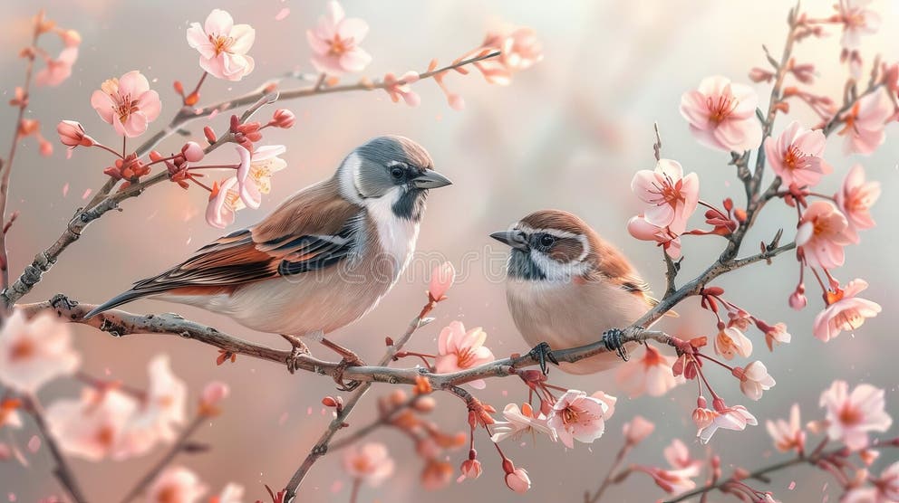 402 Sparrows Spring Blossom Stock Photos - Free & Royalty-Free Stock ...