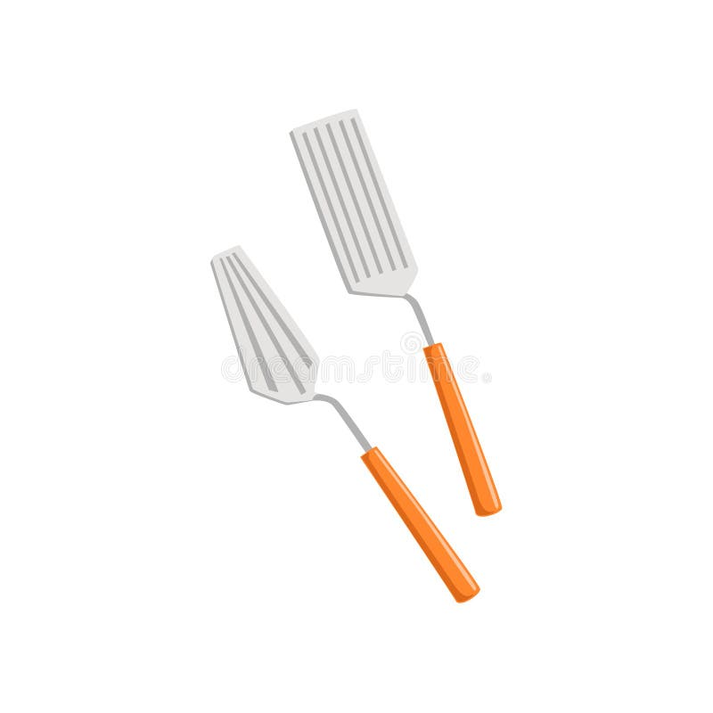 Two Spatulas Set of Pizza Preparation Kitchen Utensils Stock Vector ...