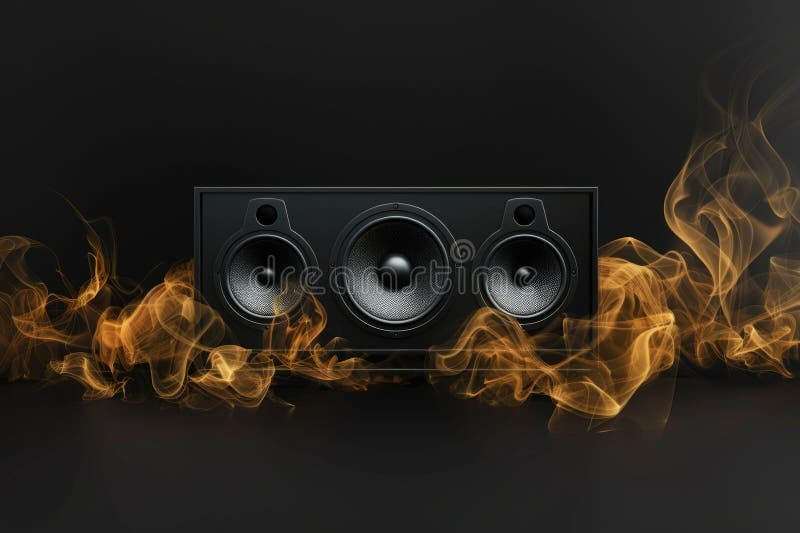Two Speakers Emitting Smoke, Possibly from a DJ or Music Performance ...