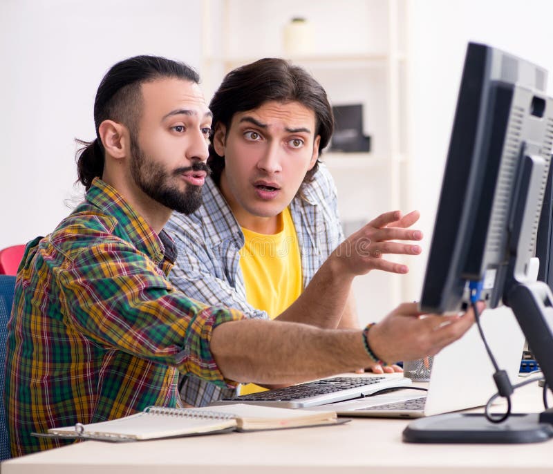 Two it Specialists Working in the Office Stock Image - Image of ...