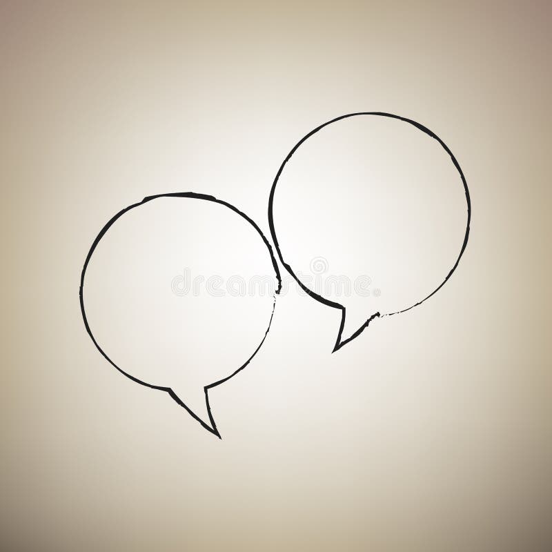 Two Speech Bubble Sign. Vector Stock Vector - Illustration of ...