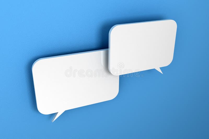 Two speech bubbles stock illustration. Illustration of background ...