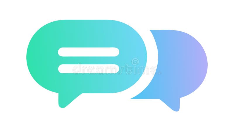 Two Speech Bubbles Conversation Chat Vector, Vector Design Generative AI Stock Vector ...