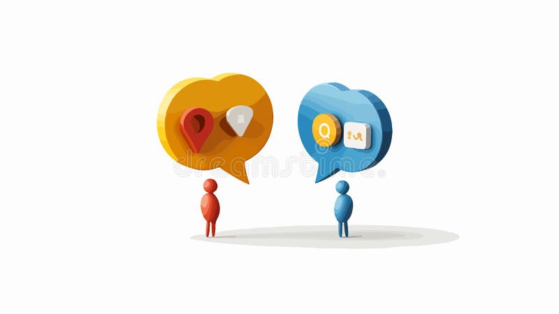 Communication Concept with Speech Bubbles and Letters, Language ...