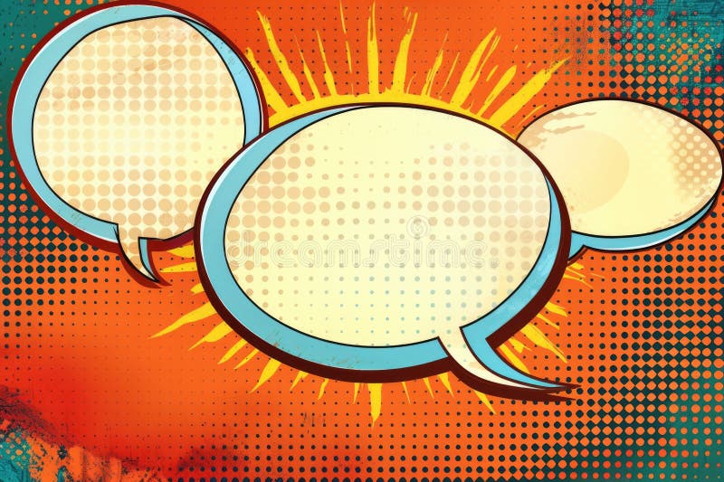 Two Speech Bubbles with Text Sit on a Table, Ready for Conversation ...