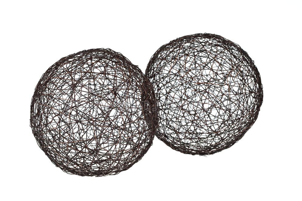 Two Sphere from a Metal Wire Stock Image - Image of home, abstraction ...