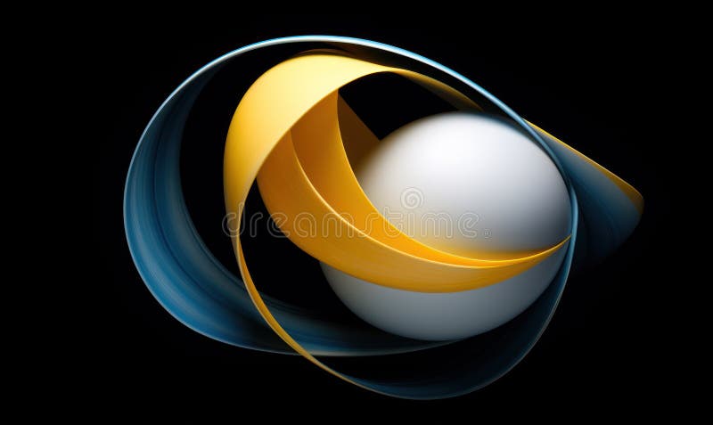 Two Spheres Stacked in Style AI Generated Stock Illustration ...