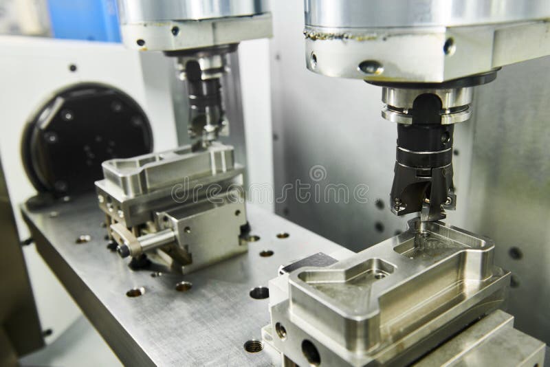 Two Spindel CNC Milling Machine at Simultaneous Metal Working Stock ...