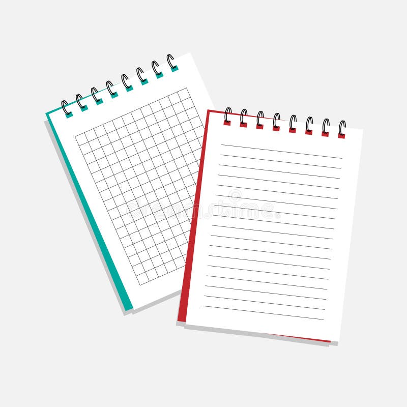 Notepad on a Blue Background. AI Generative Stock Illustration ...