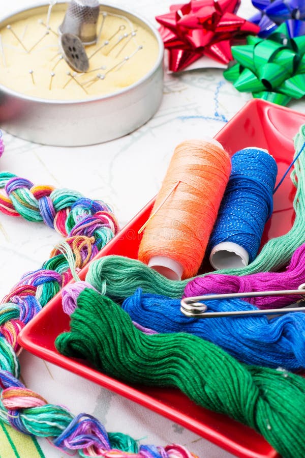 Two spools of thread stock photo. Image of designer, standard - 34195796