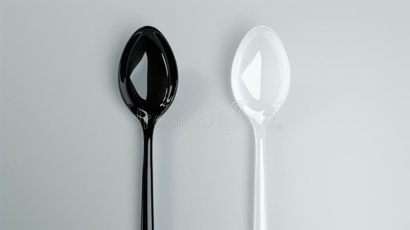 Two Spoons Lying Together on a Surface, Often Used for Food Preparation ...