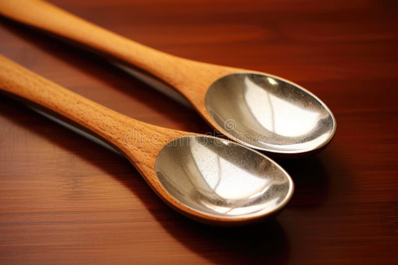 Two Spoons Nested Inside Each Other Stock Photo - Image of generated ...
