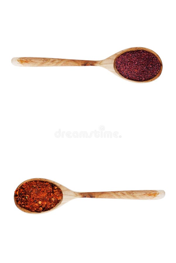 Two spoons with spices stock image. Image of white, food - 29532947