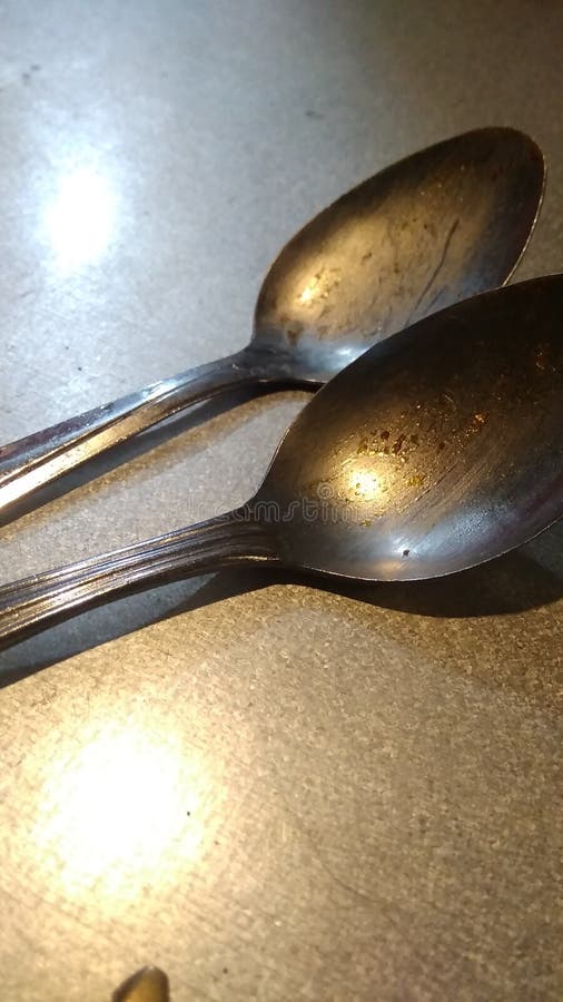 Two spoons used for food stock image. Image of spoons - 199153283
