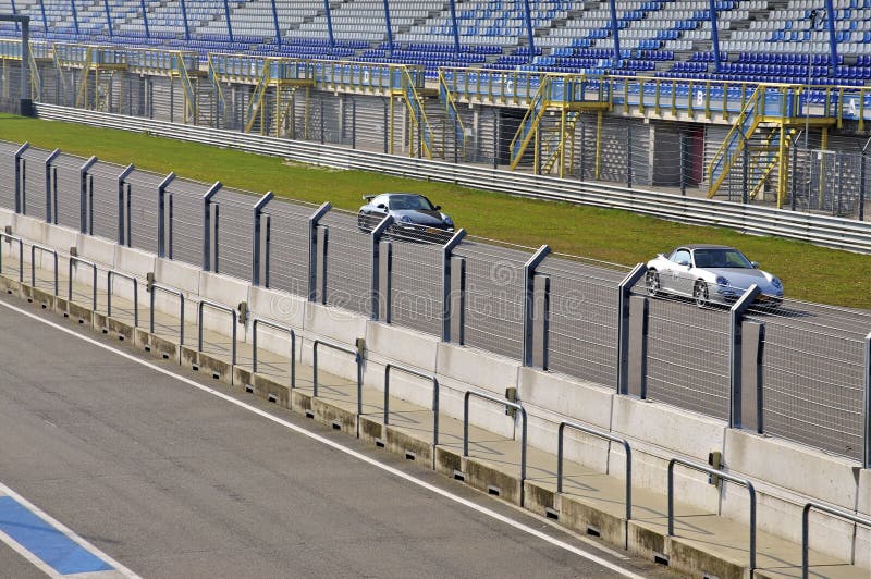 Two Sportscars on a Racing Track Editorial Stock Photo - Image of ...
