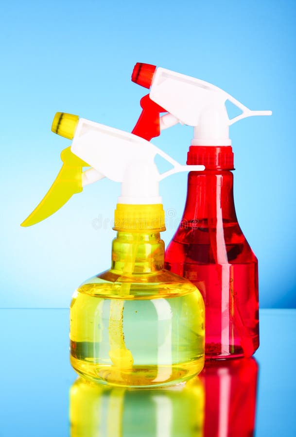 Two spray bottles stock photo. Image of label, cutting - 19135690