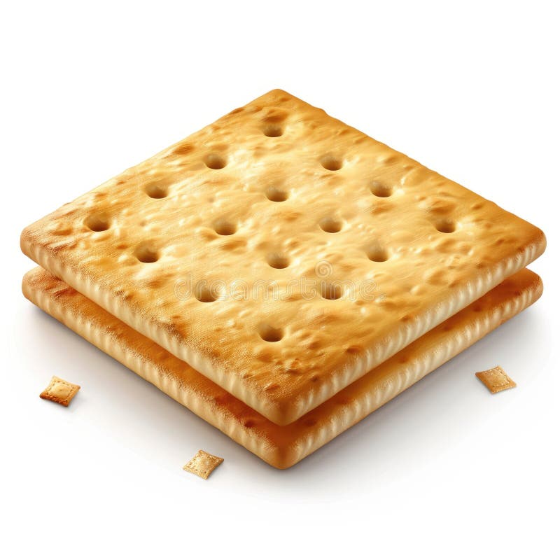 Delicious Crispy Crackers Stacked, Ready To Eat Stock Illustration ...