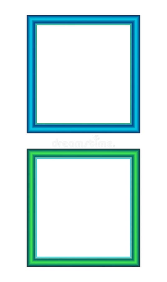 Blue and green frames stock vector. Illustration of empty - 113177472