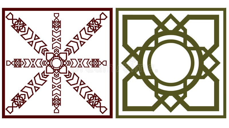 Two square motif stock vector. Illustration of border - 2651437