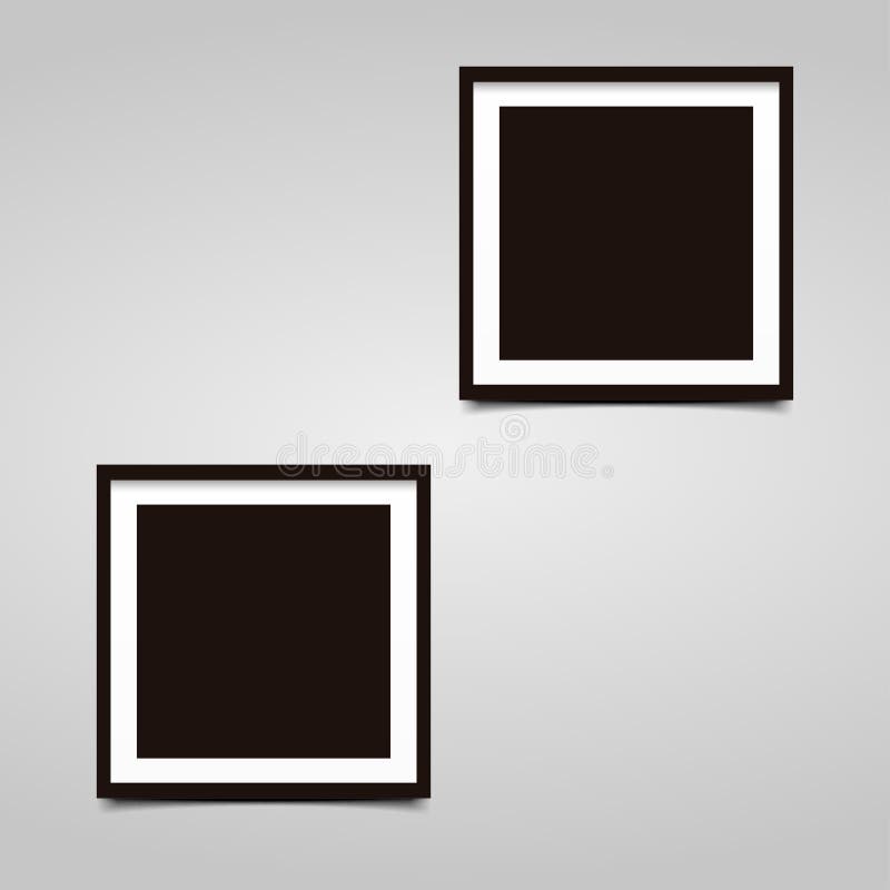 Photo Frame with Shadow on Isolate Background, Vector Template for Your ...