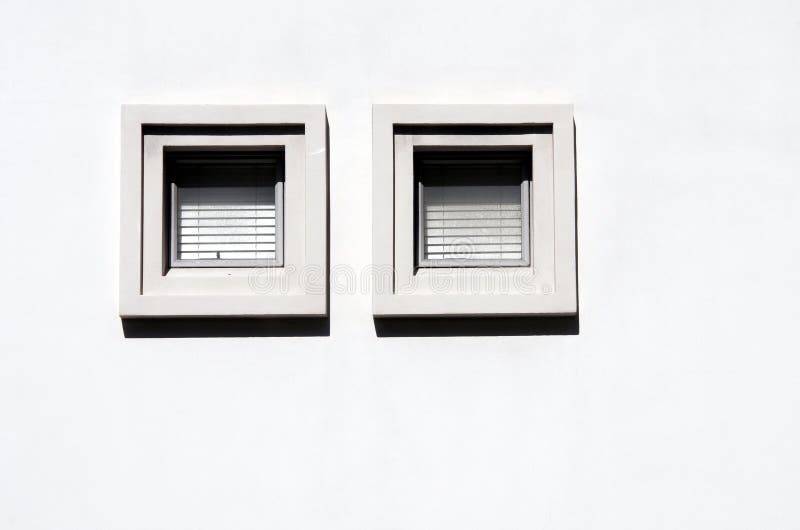 Two Square Windows stock image. Image of pair, property - 762551