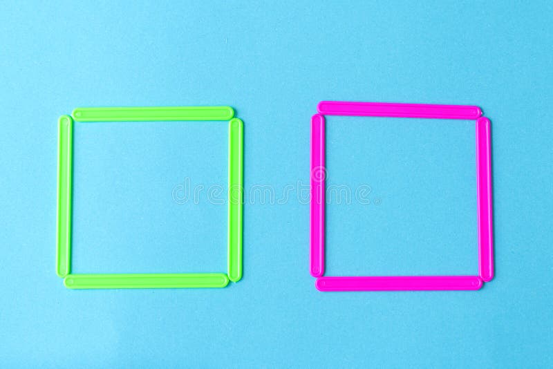 Two Squares of Counting Plastic Sticks Designed for Teaching Counting ...
