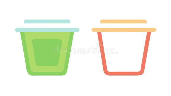 Two Stackable Cups Icon, Food and Beverage Container. Vector Design ...