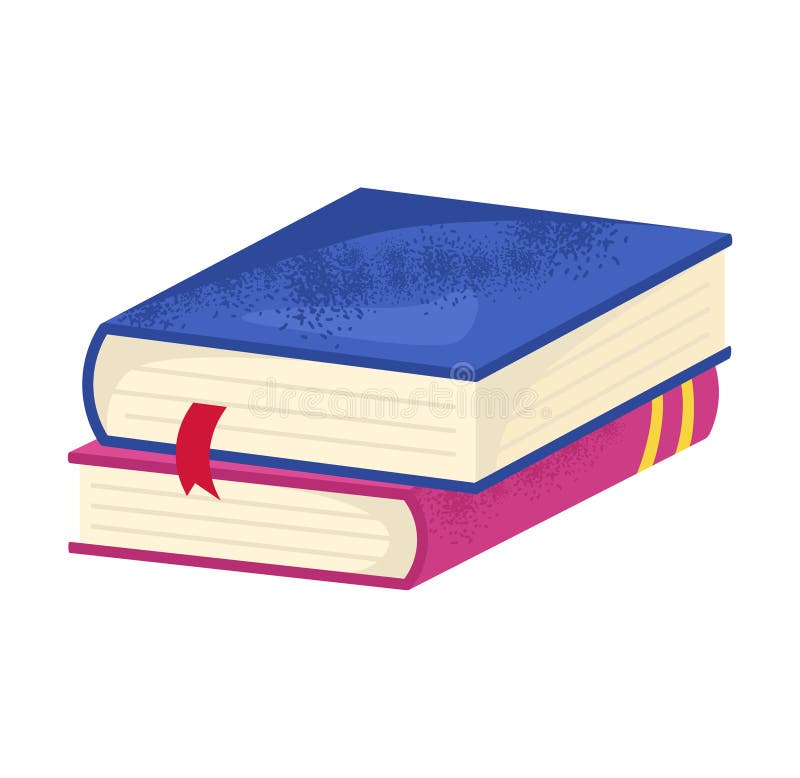 Two Stacked Books Bookmarks School Study Concept. Education Knowledge ...