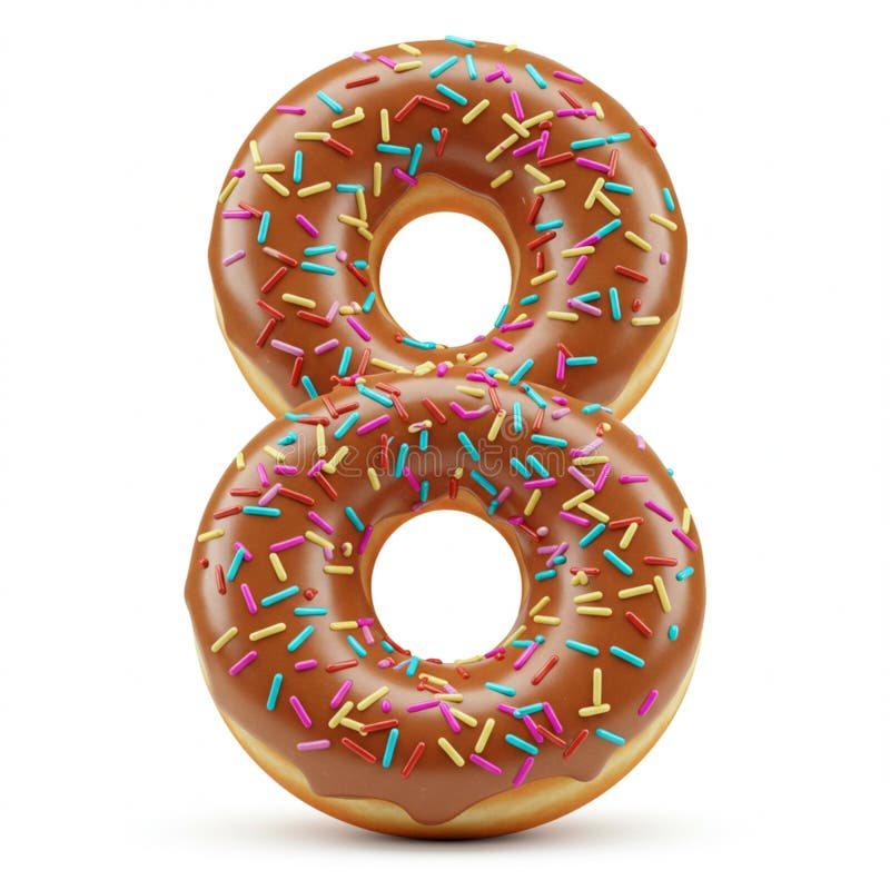 Two Stacked Donuts Form the Shape of the Number Eight. Each Donut is ...