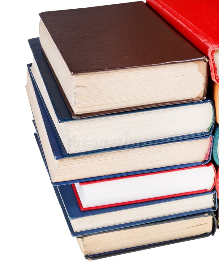 Two Stacks of Books Close Up Stock Photo - Image of education, size ...