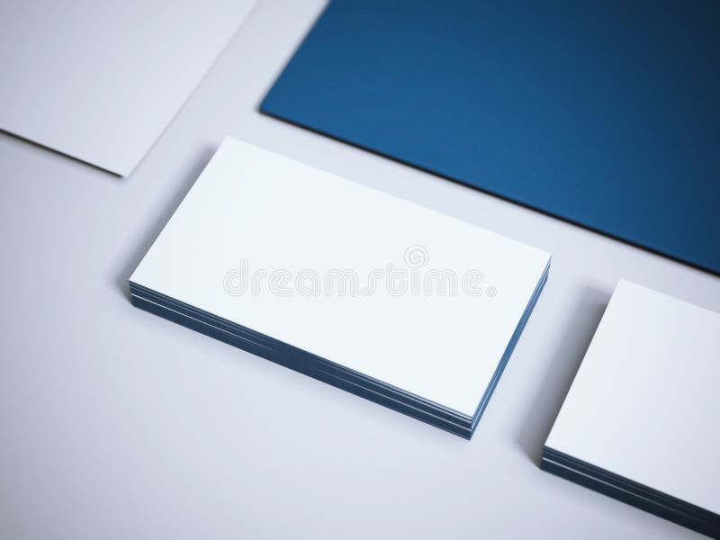 Two Stacks of Business Cards with Paper Sheet Stock Illustration ...