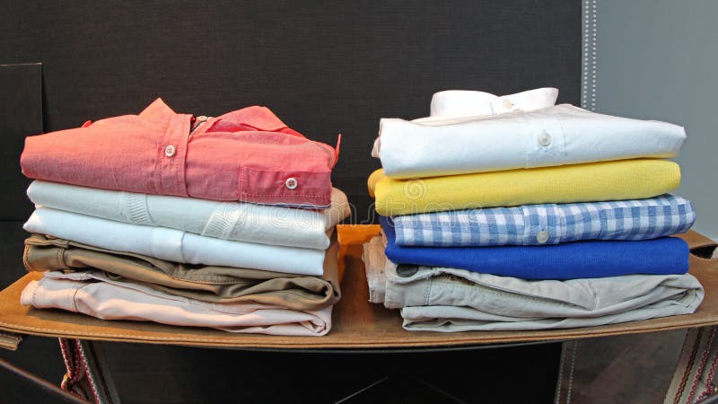 Modern clothing folded stock image. Image of pullover - 256258693