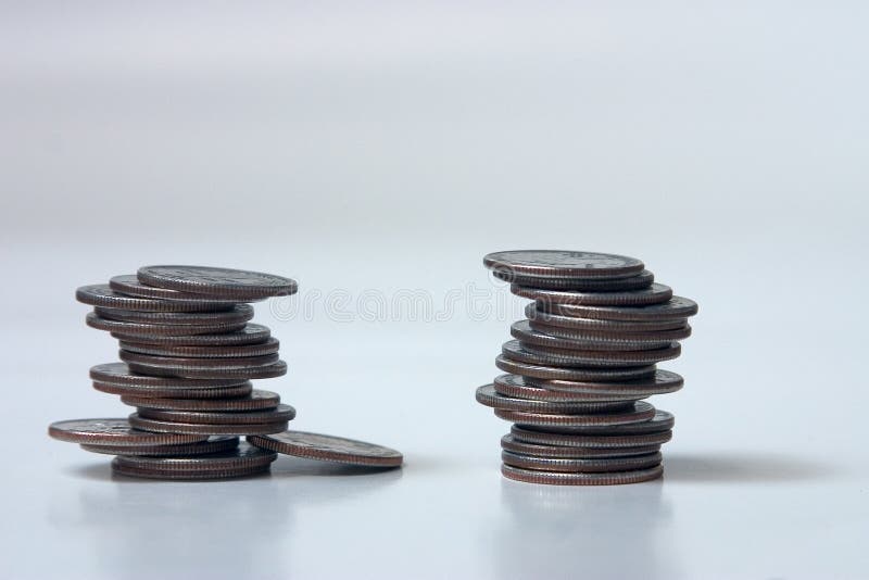 Two stacks of quarters stock image. Image of cents, money - 82927